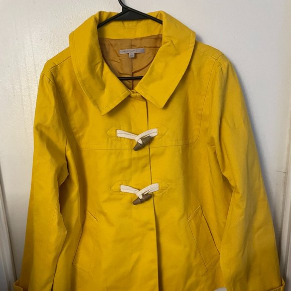 GAP | Jackets & Coats | Womens Gap Rain Coat Design Yellow Cotton ...